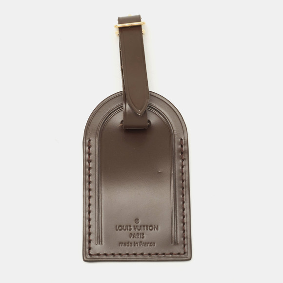 Louis Vuitton | Bags | Louis Vuitton Dark Brown Leather Luggage Name ...